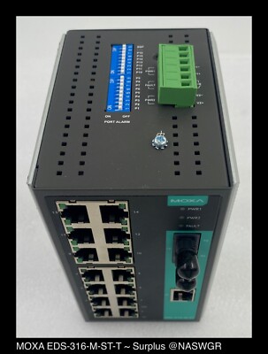 MOXA EDS-316-M-ST-T 3093000000947 16 Port Unmanaged Ethernet switch ...