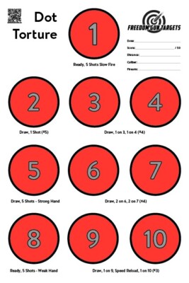 25x Paper Shooting Target For Gun Range Pistol Rifle Firearms Dot ...