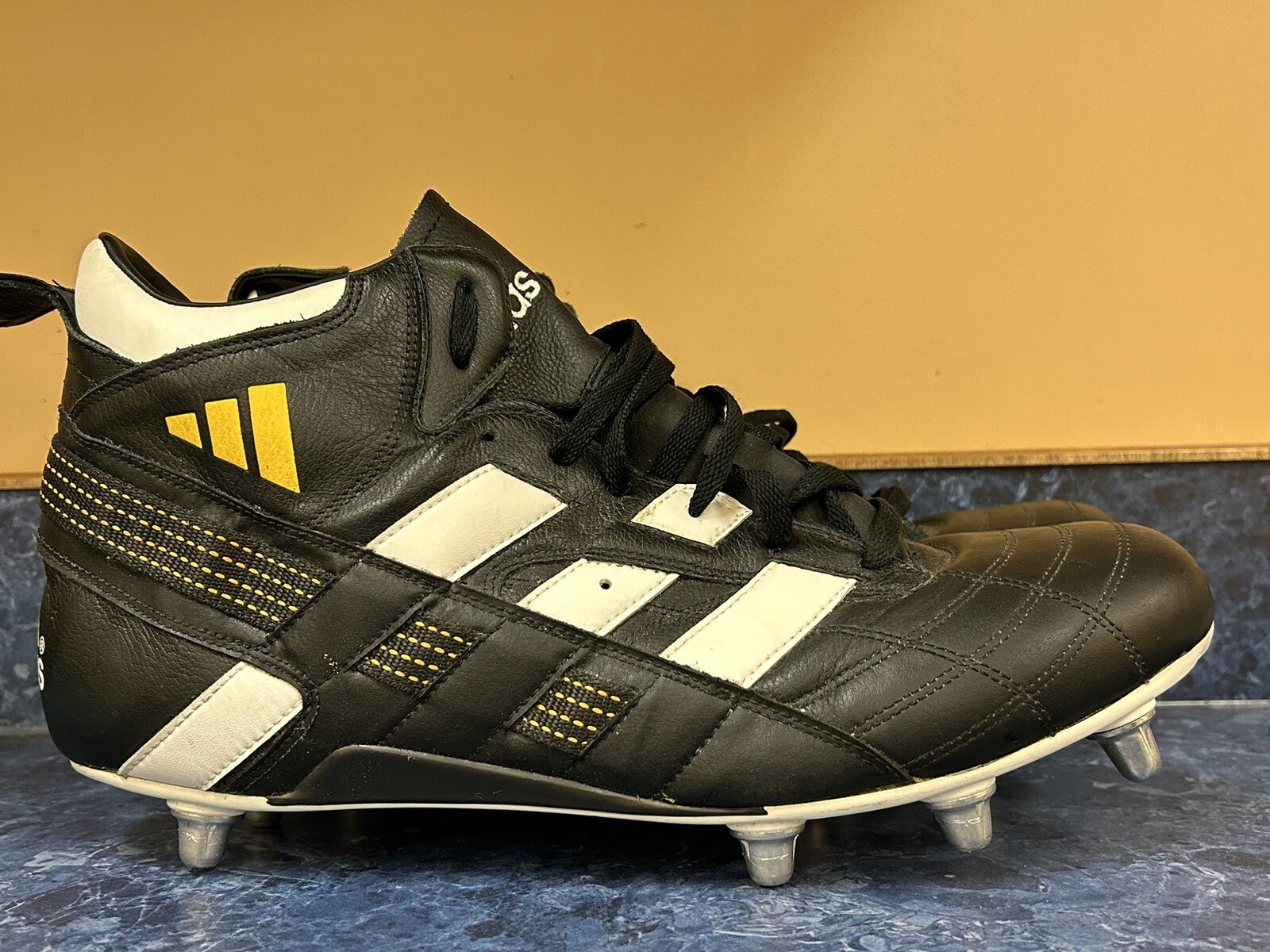 Vintage Adidas Flanker Soft Ground Rugby Boot 1997 Si… - Gem