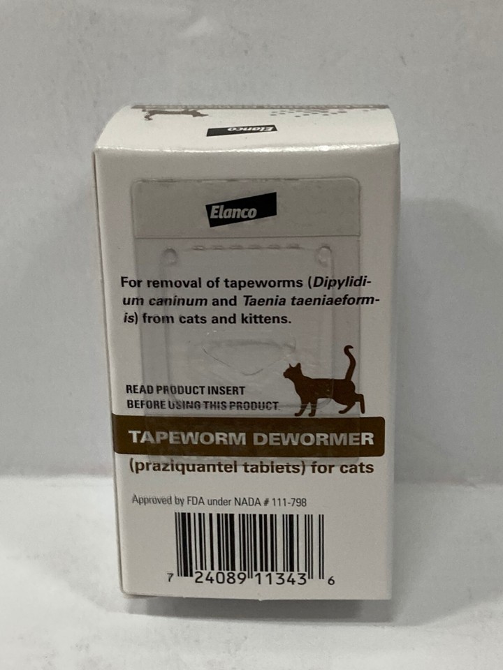 Elanco Tapeworm Dewormer Tablets for Cats Exp Date 04/28 2 Pack | eBay