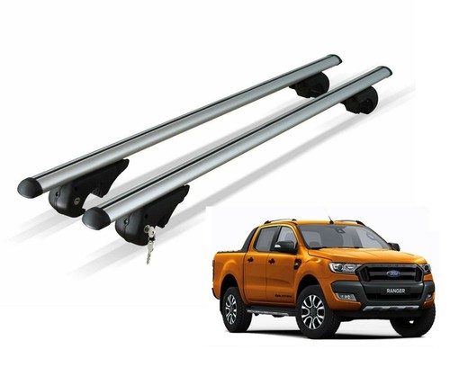 CROSS BARS - CROSSBARS - ROOF RAILS - PAIR - SILVER FOR FORD RANGER T6 ...