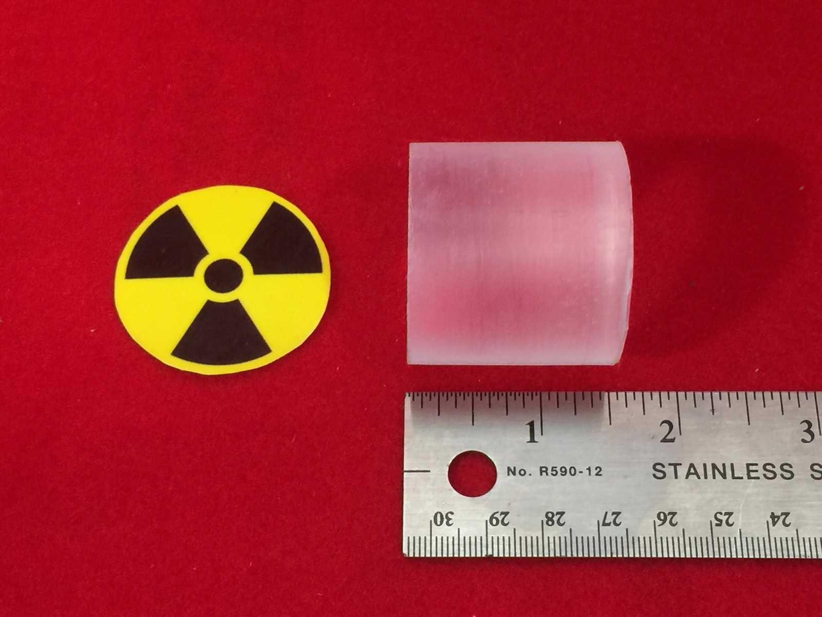 Bicron BC408 Plastic Scintillator 1-9/16" diameter by 1.5" length (40mm ...