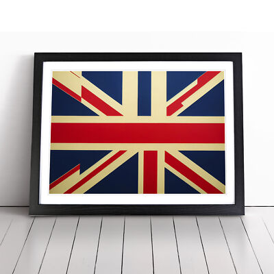 Modern Union Jack Flag Vol.2 Framed Wall Art Print Home Decor Ready to ...