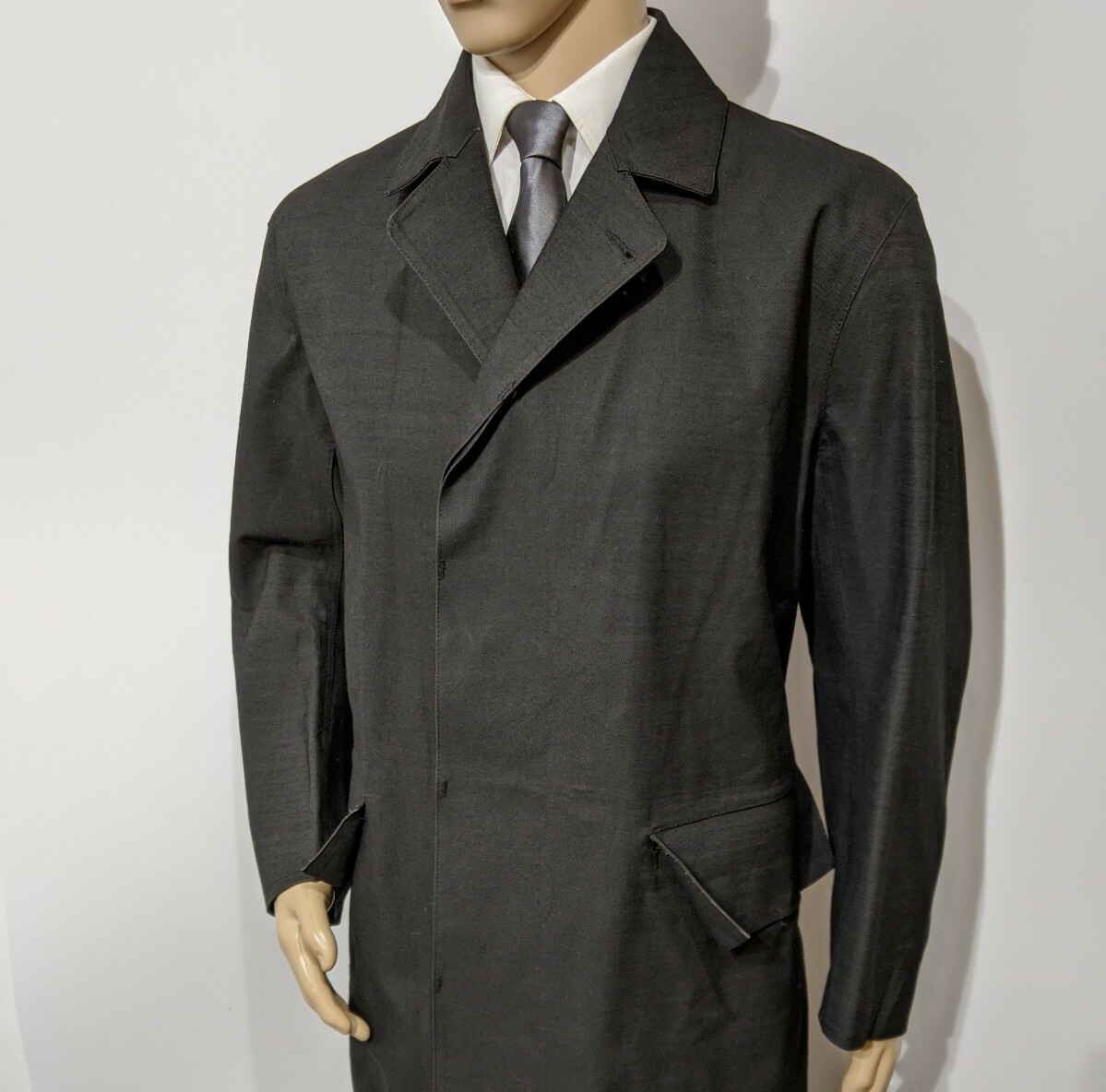 Vintage 1940s Railway Train Station Mens Mackintosh Overcoat Greengate ...