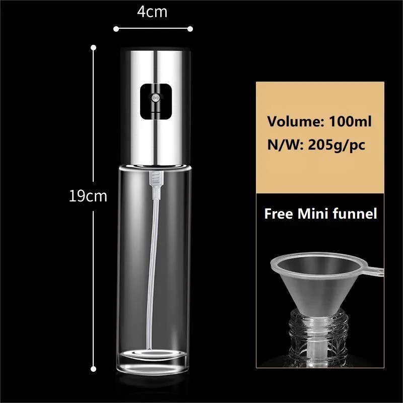 Oil Sprayer, Refillable Olive Oil Pump Spray Bottle for Baking, BBQ ...