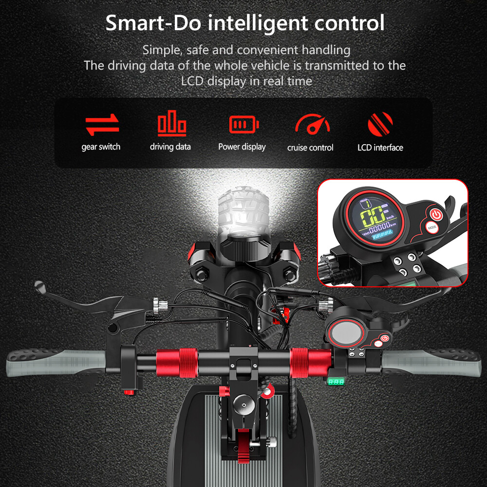 800W Electric Scooters Adult with Seat 28MPH Off Road E-Scooter ...