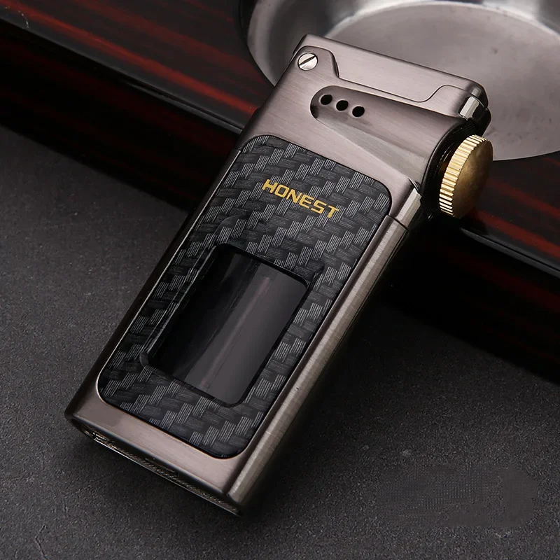 Metal Retro Grinding Wheel Lighter Kerosene Ignition Lighter Clear Oil ...