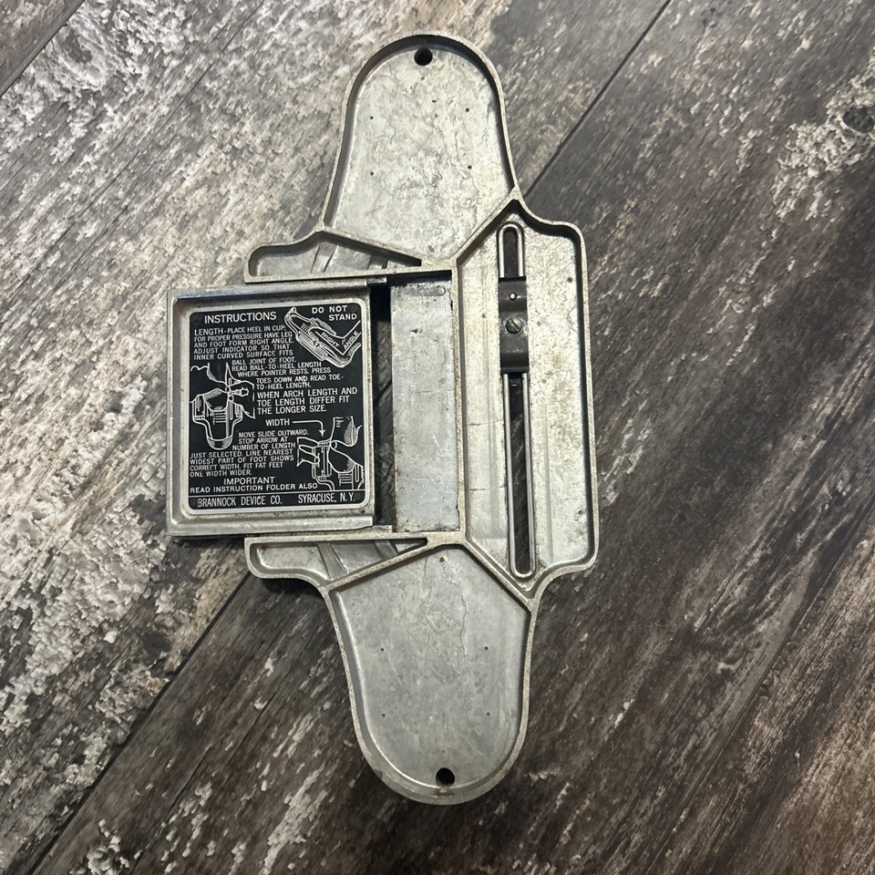 The Brannock Device NY Shoe Sizer Junior Model Width Arch Foot ...