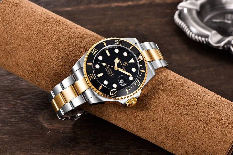 Pagani Design 43mm Men's Automatic Watch Two Tone Stainless Steel ...