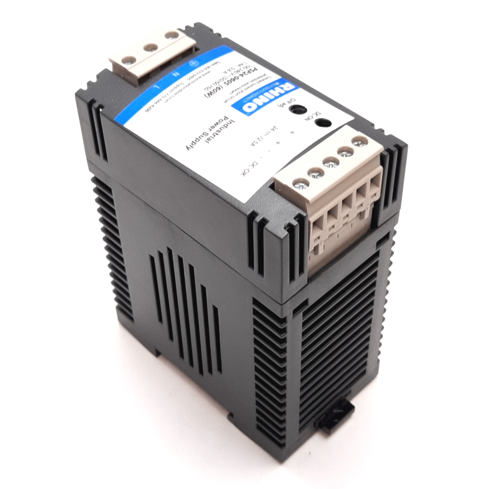 AutomationDirect Rhino PSP24-060S Power Supply 100-240VAC In, 24VDC 2 ...