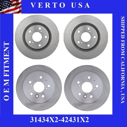 Front and Rear Brake Rotors For TOYOTA CAMRY 2012 2013 2014 2015 2016 ...