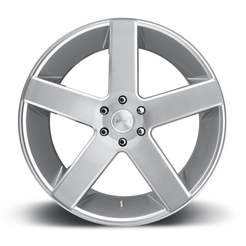 Set 4 DUB S218 Baller 26x10 6x5.5 Gloss Silver Brushed Wheels 26" 20mm ...