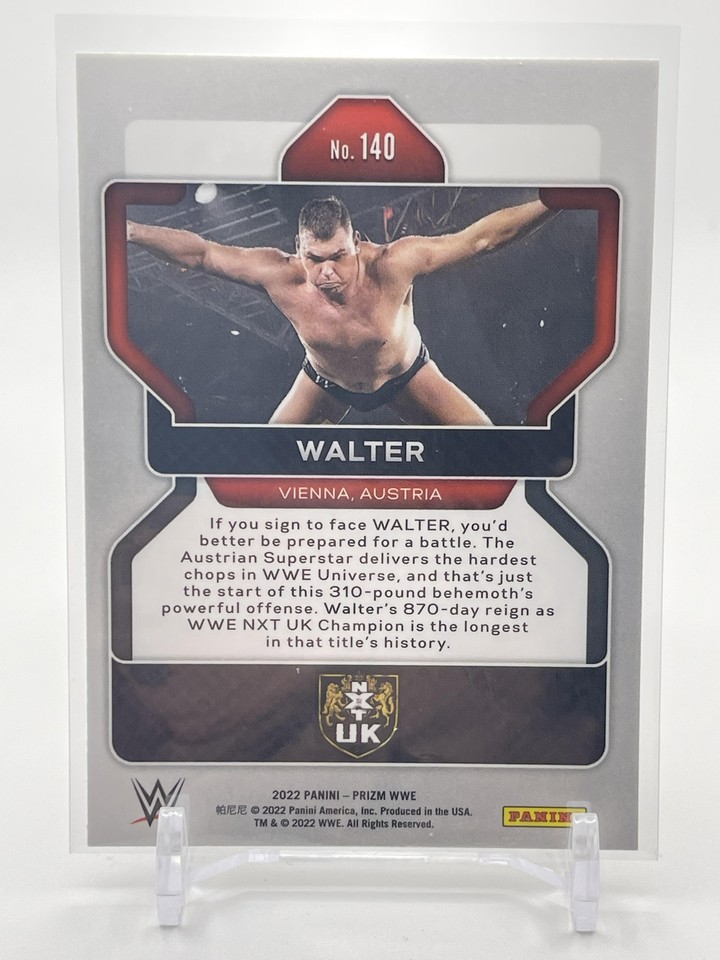 WALTER 2022 Panini Prizm WWE #140 Gunther The Ring General Wrestling ...