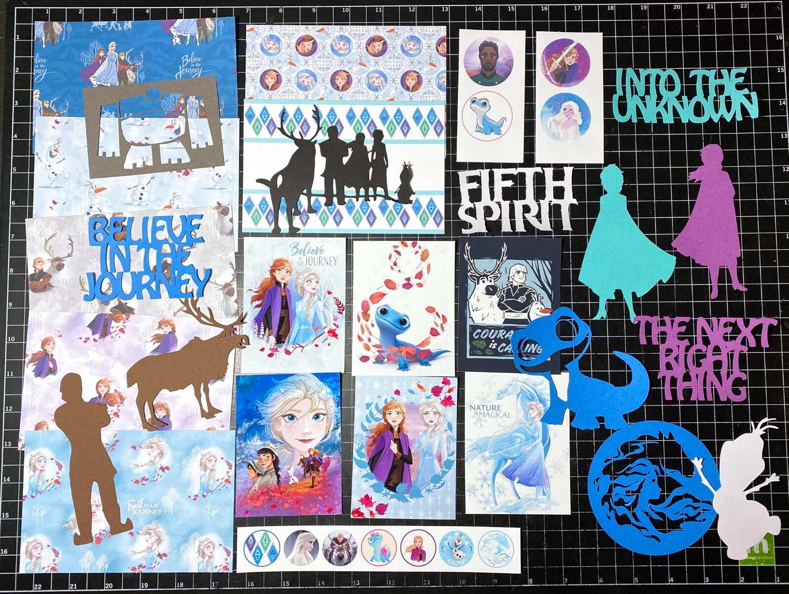FROZEN 2 Scrapbook Kit! Project Life, Paper, die cuts, Elsa, Anna, Olaf ...