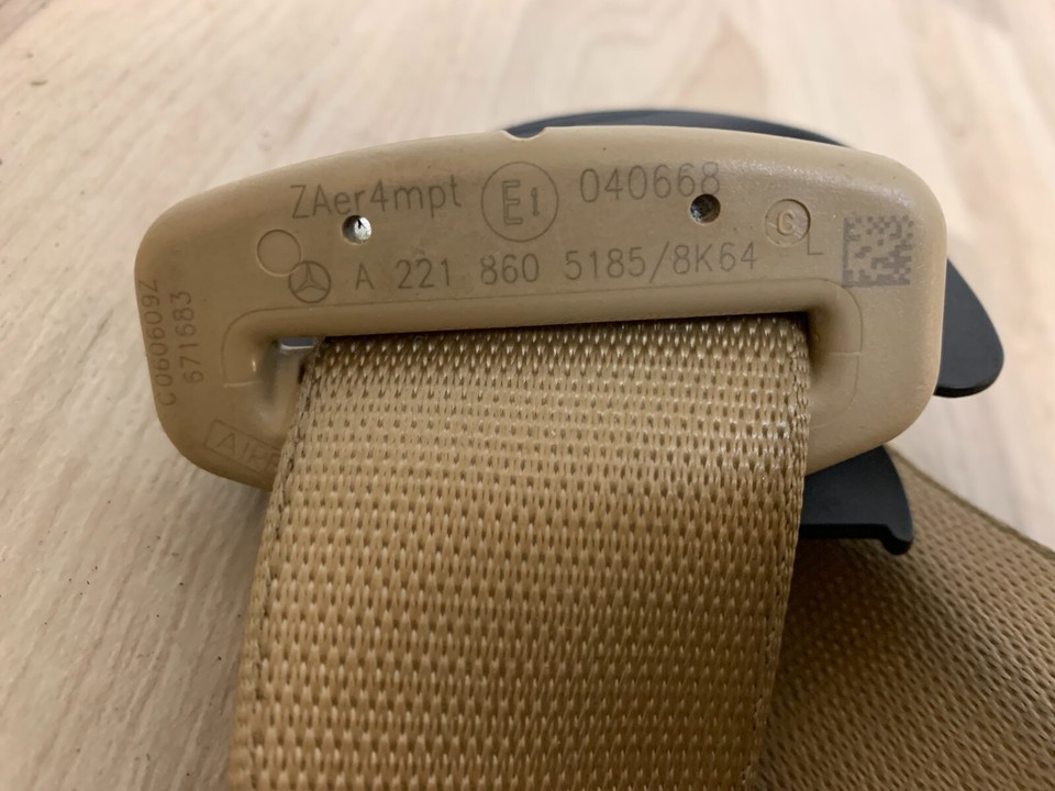 MERCEDES BENZ S550 S400 OEM10-13 FRONT LEFT DRIVER SIDE SEAT BELT BROWN ...