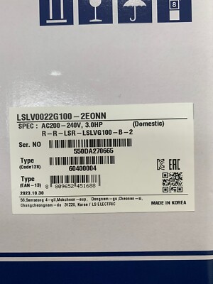 LS Inverter LSLV0022G100-2EONN AC Drive 200-240VAC 3Phase 2.2kW 3Hp ...