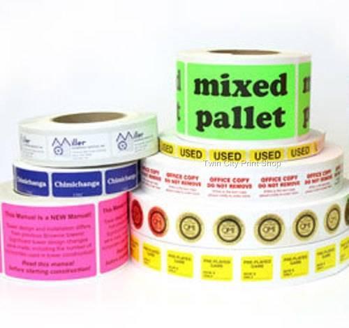 Printed 1" x 2" Labels, 10,000 Business Stickers Custom Rectangle, on ...