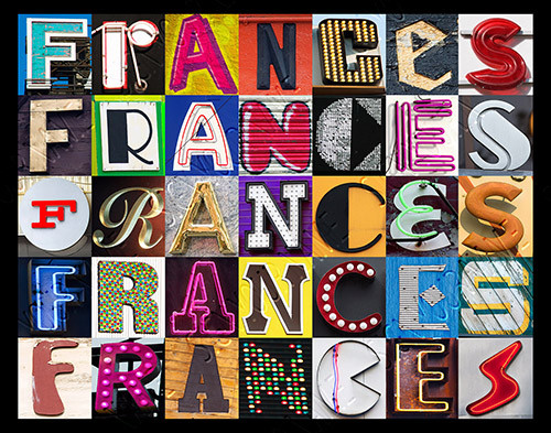 FRANCES Name Poster featuring photos of actual sign letters | eBay