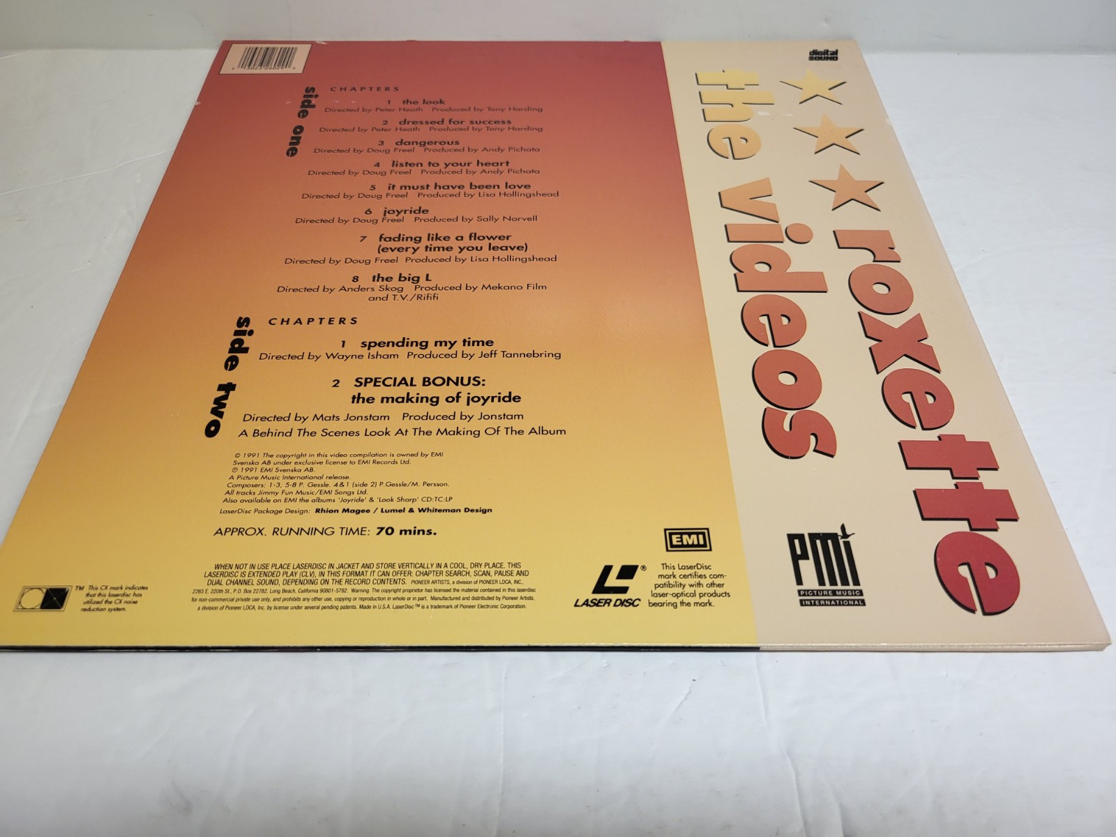 Roxette: The Videos Laserdisc 1991 Pioneer Laser Disc Rare | eBay