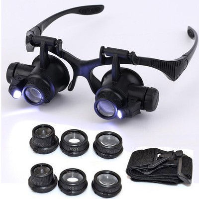 10X-25X Magnifying Glasses Eye Magnifier for Close Work Repair Eyelash ...