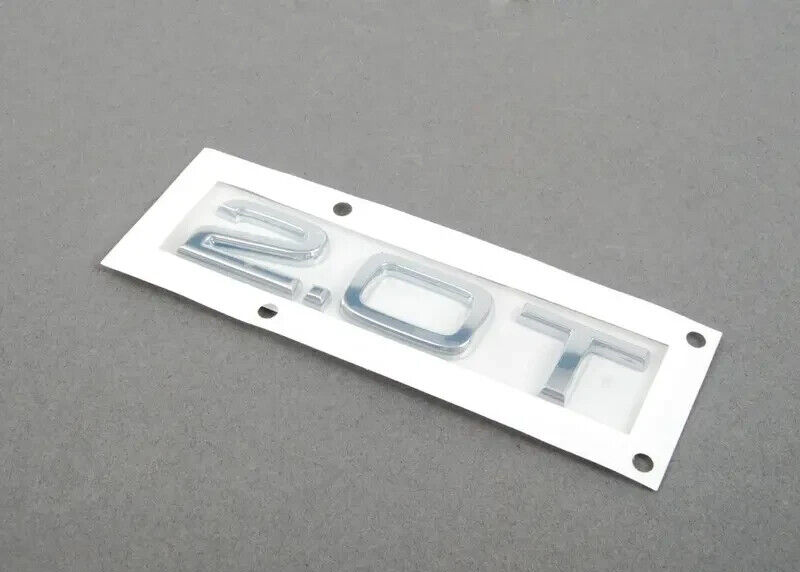 Audi Logo Emblem Sticker 2.0T Rear Boot Trunk Badge Chrome Fits A3 A4 ...