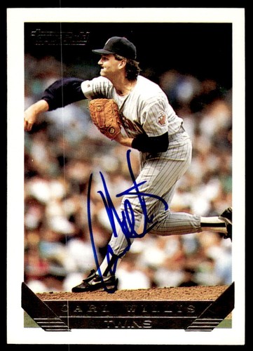 1993 Topps Gold Baseball Carl Willis Auto Minnesota Twins #747 Signed ...