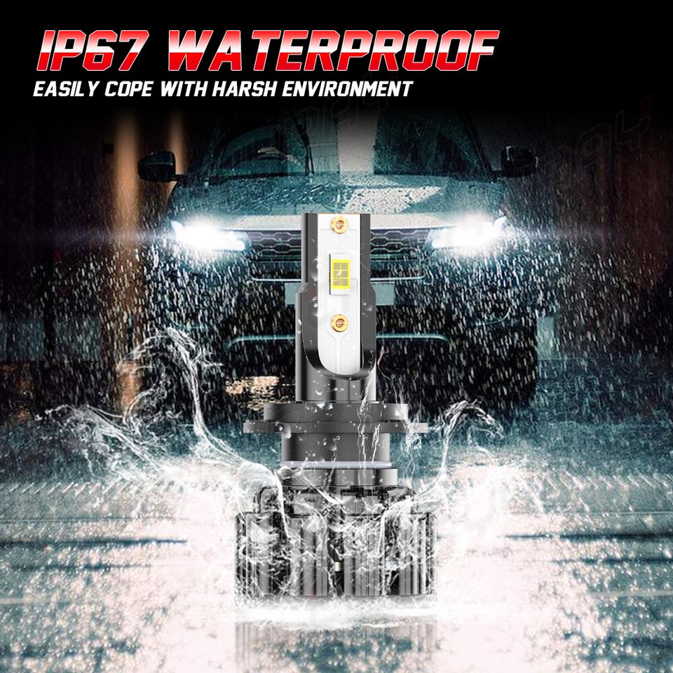 4x H7 10000K LED Headlight Kit High Low Beam Bulbs 3300000LM White ...