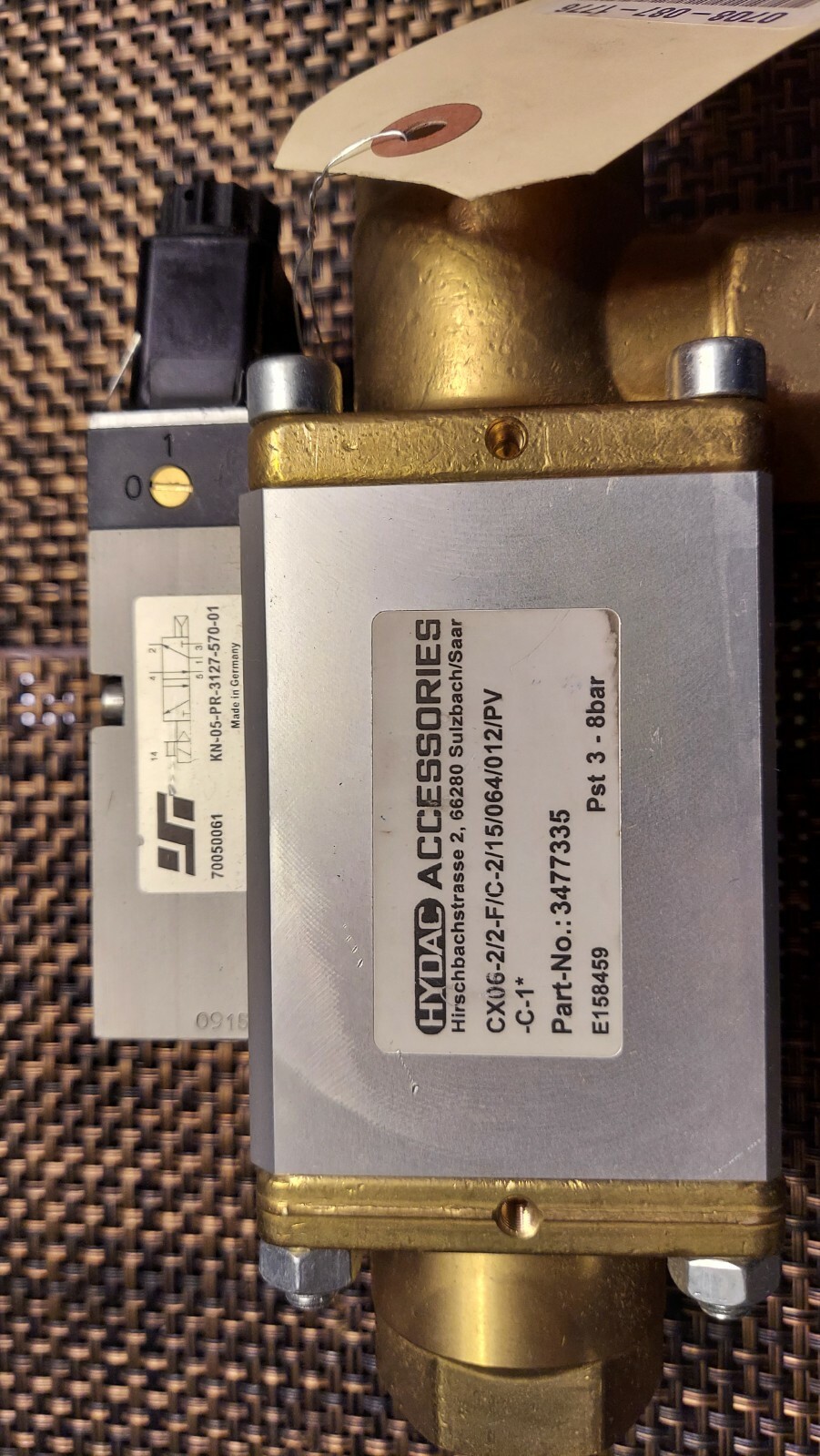 Hydac 3477335 CX06-2/2-F/C-2/15/064/012/PV-C-1 Control Valve LOOSE PLUG ...