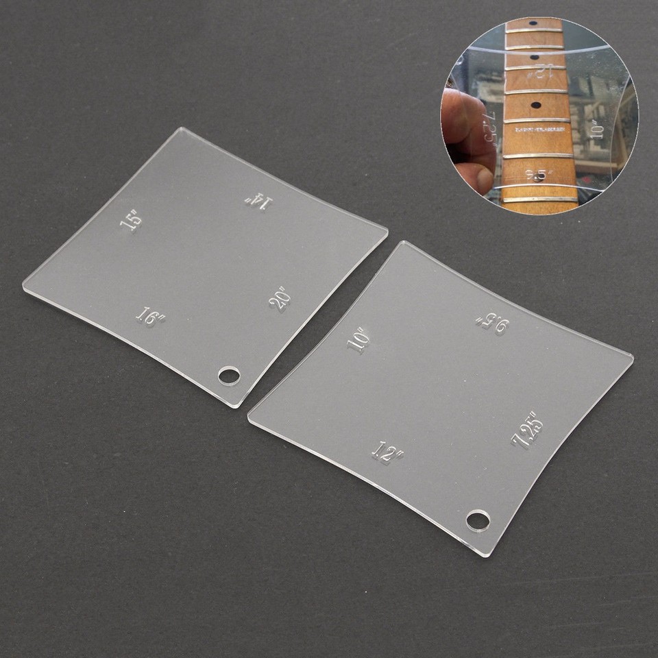 2X Guitar Neck Fretboard Nut Radius Gauge Luthier Radian Measuring ...