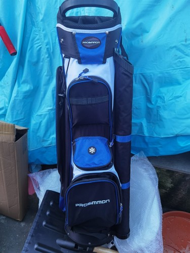 Prosimmon Tour 14 Way Cart/Trolley Golf Bag Black/Blue | eBay