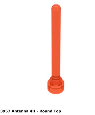 Lego 1x 3957 Trans-Neon Orange Antenna 4H - Round Top Space Rare! | eBay