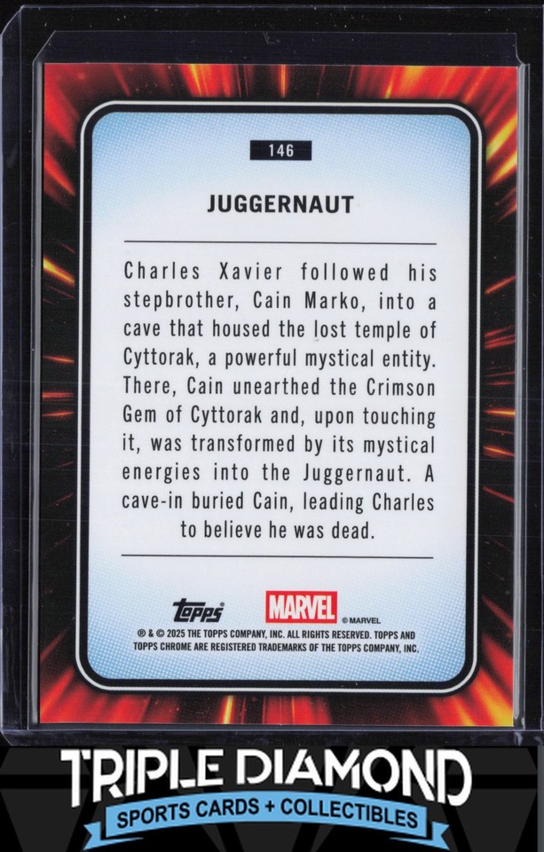 2025 Topps Chrome Marvel #146 Juggernaut Blue Shimmer #081/199 N975 | eBay