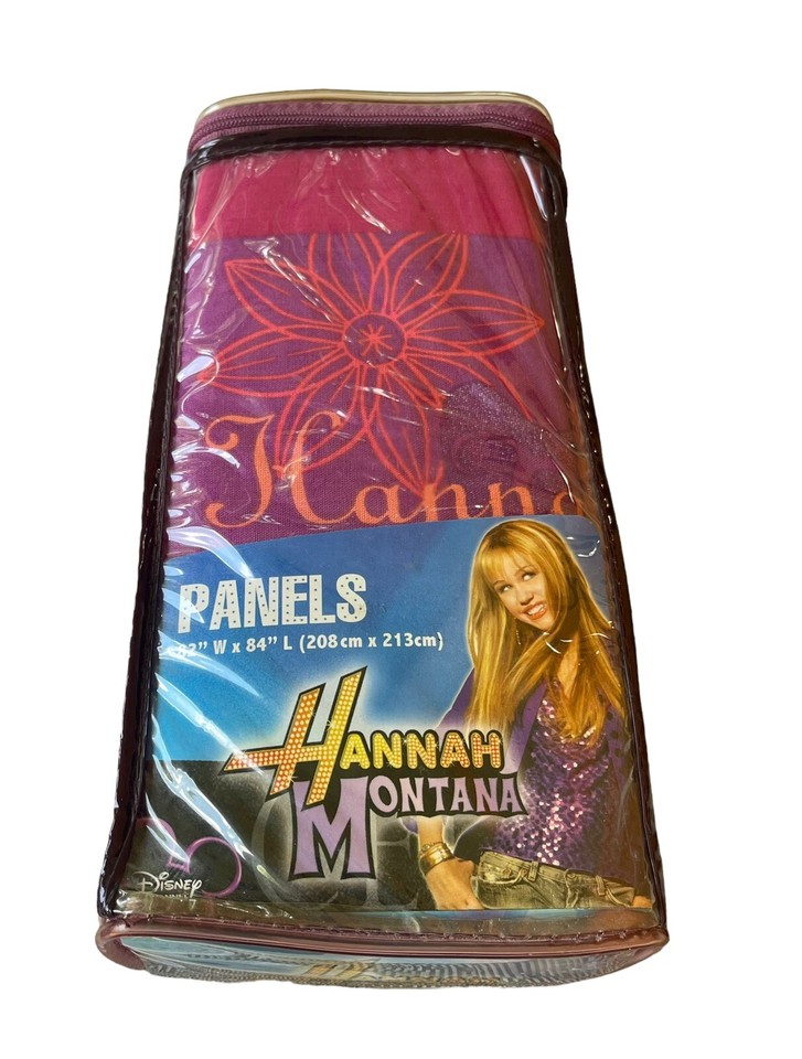 Pair of Hannah Montana Disney Window Curtains/Panels/Drapes Miley Cyrus ...
