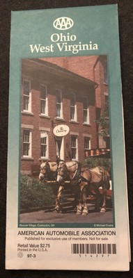 AAA Ohio West Virginia Road Map 1997 | eBay