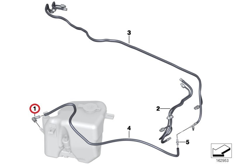 NEW GENUINE BMW FRONT WINDSHIELD WASH HOSE CONNECTOR ANGLE 61668374371 ...