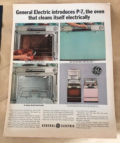 General Electric P-7 oven print ad 1964 vintage 60s retro art home ...
