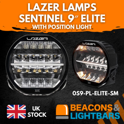 Lazer Lamps Sentinel ELITE 9" LED Driving Light W Position Light 0S9-PL ...