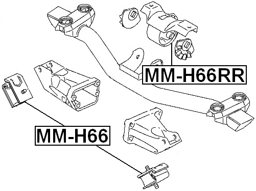 Rear Engine Motor Mount (Hydro) FEBEST MM-H66RR OEM MR448432 | eBay