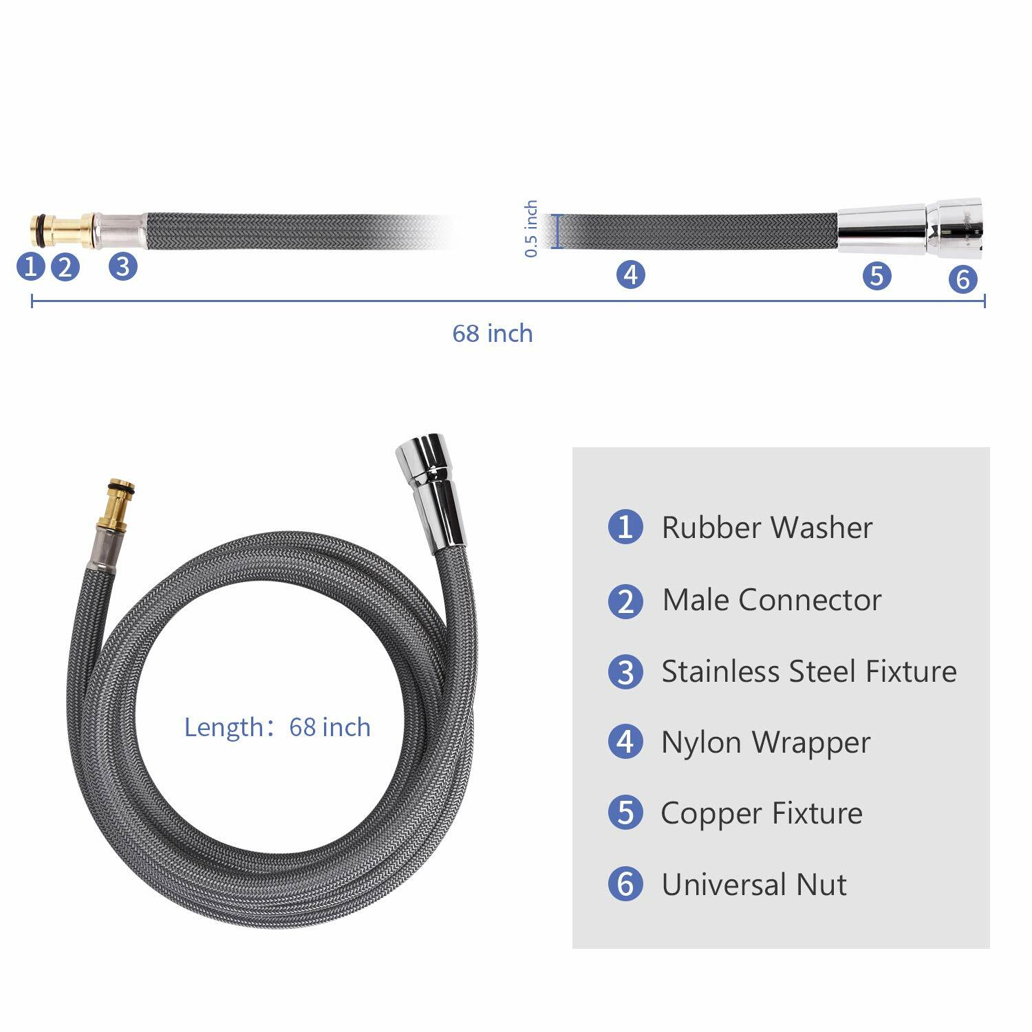 Moen 150259 Pulldown Hose Replacement Moen Pull down Kitchen Faucet ...