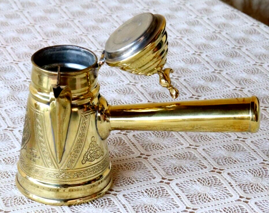 Big Coffee Kettle Plate 4 Cups Hand Made Original Copper Traditional ...