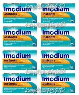 96 Imodium Instants Diarrhoea Relief Melts (8 x Packs of 12 Tablets ...