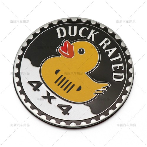1pcs Metal Duck Rated 4x4 Automotive Fender Door Rear Round Badge 3D ...