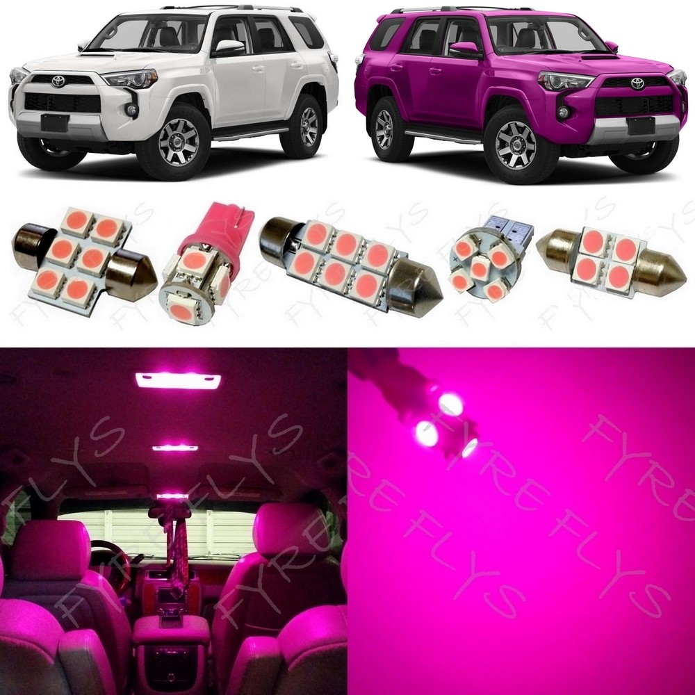 4runner Dashboard Lights 18x Pink LED Interior Lights Package Kit For