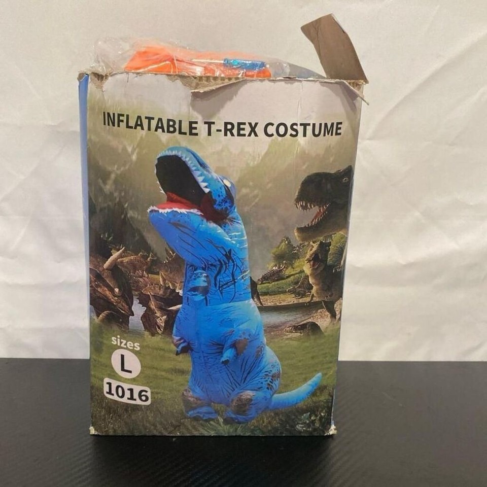 Blue Inflatable T-Rex Costume Size Large | eBay