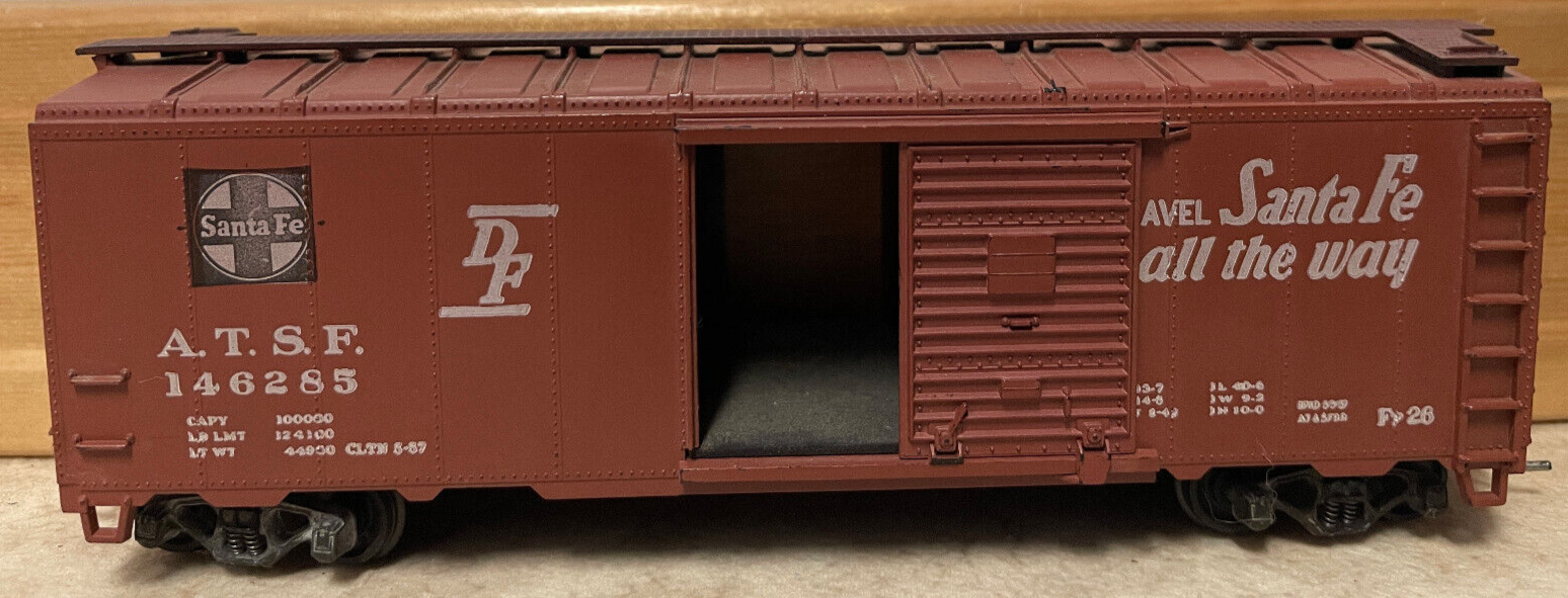 HO Scale 3 Brown Box Car Lot 2 Sante Fe all the way El Captain 1 ...