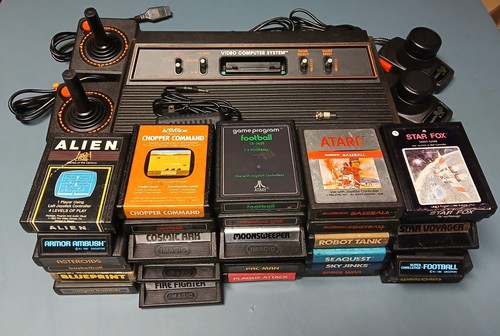 Atari 2600 System Bundle with Console, 30 Games, Joysticks, Paddles ...