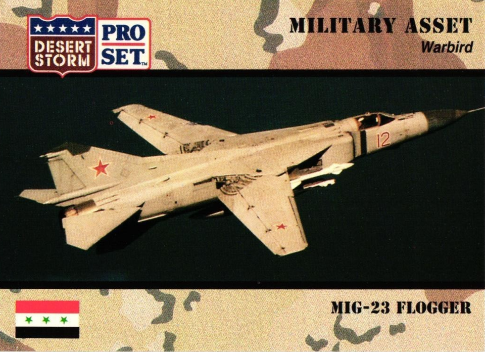 MIG-23 Flogger 1991 Desert Storm Pro Set Military Asset Warbird | eBay