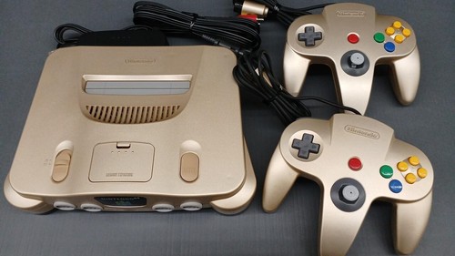 Nintendo 64 N64 Console Toys R Us Gold With AV Cable/AC Adapter ...