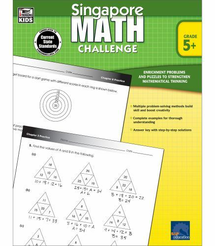 Singapore Math Challenge 5th Grade Math Workbooks, Singapore Math Grade ...