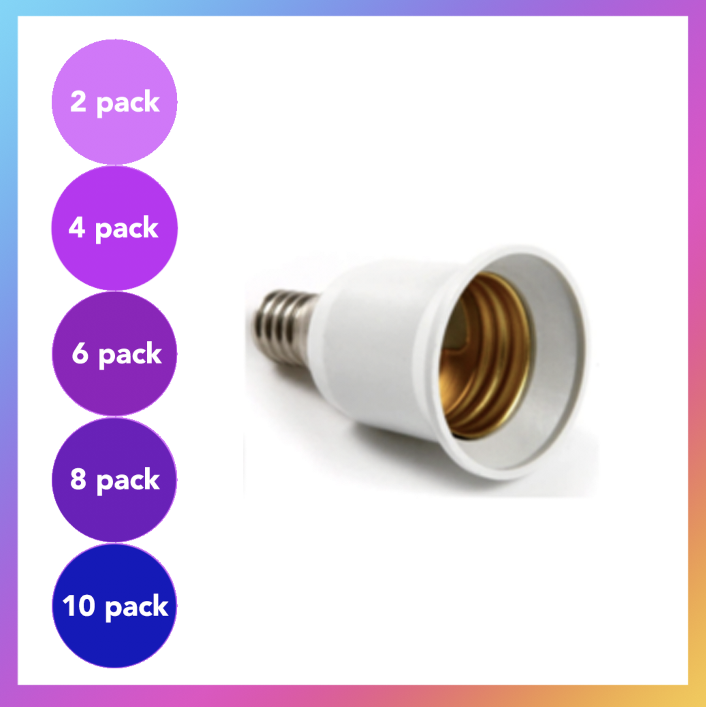 Adaptor Small Edison Screw SES E14 to Edison Screw ES E27 Light Bulb ...